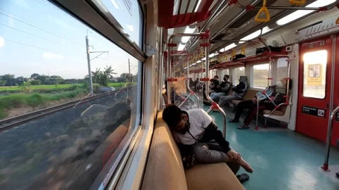 Interior view of KRL Commuter Rail with ... | Stock Video | Pond5
