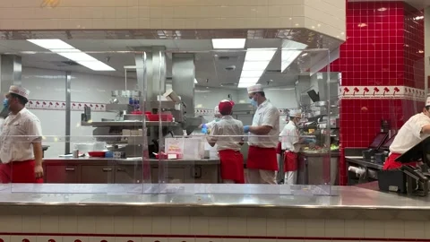Interior View Of The In N Out Burger | Stock Video | Pond5