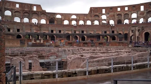 Interior view of Rome's famous oval coli... | Stock Video | Pond5