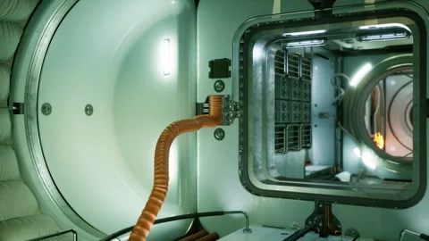 Interior view of a space station module ... | Stock Video | Pond5