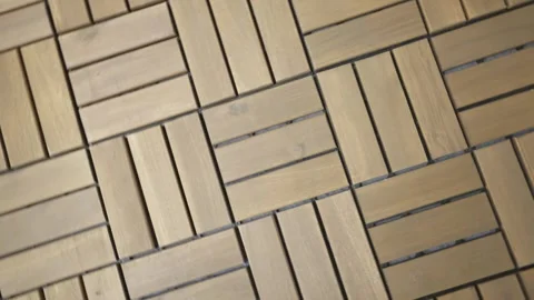 Interlocking Timber Deck Tiles In Patio ... | Stock Video | Pond5
