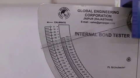 internal bond tester, paper quality test... | Stock Video | Pond5