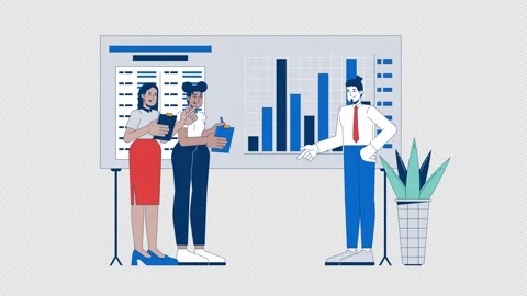 Internal report cartoon animation | Stock Video | Pond5