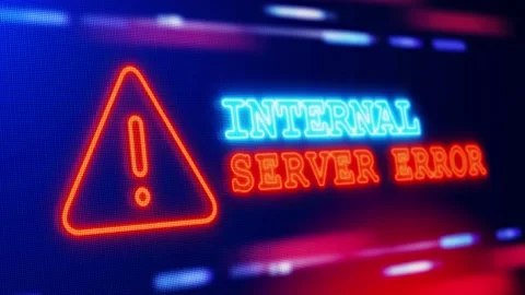 Internal Server Error Warning Alert Scre... | Stock Video | Pond5