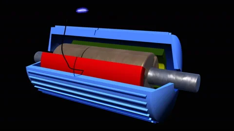 Internal structure of an electric genera... | Stock Video | Pond5