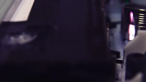Internal view of a VHS tape being loaded | Stock Video | Pond5