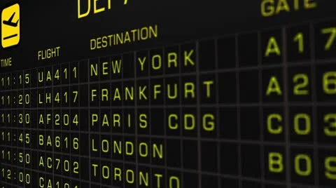 Airport Timetable Stock Video Footage | Royalty Free Airport Timetable ...