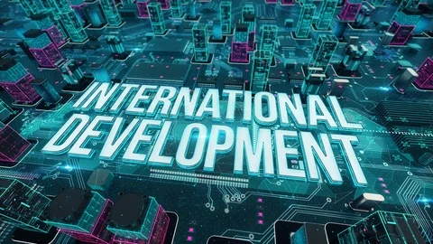International Development digital techno... | Stock Video | Pond5