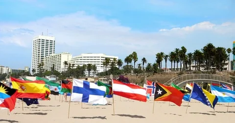 Beach Flages Stock Videos – Royalty-Free HD & 4K Videos