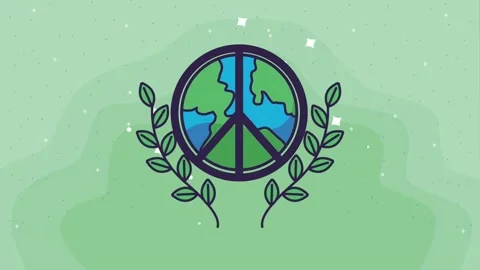 international peace day animation with s... | Stock Video | Pond5