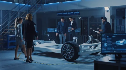 International Team of Automobile Design ... | Stock Video | Pond5