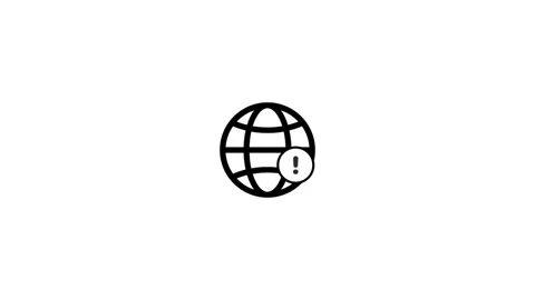 internet globe warning sign icon. Warnin... | Stock Video | Pond5