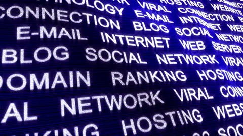 Internet Keywords Animation, Rendering, ... | Stock Video | Pond5