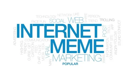 Internet meme animated word cloud, text ... | Stock Video | Pond5