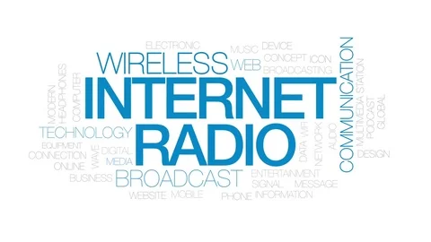 Internet radio animated word cloud, text... | Stock Video | Pond5