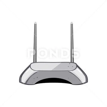Internet router cartoon vector illustration: Royalty Free #249601494