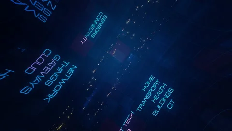 Internet Of Thing animated word cloud t... | Stock Video | Pond5