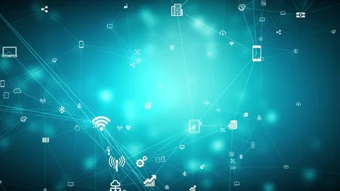 internet of things, 4K tech background | Stock Video | Pond5