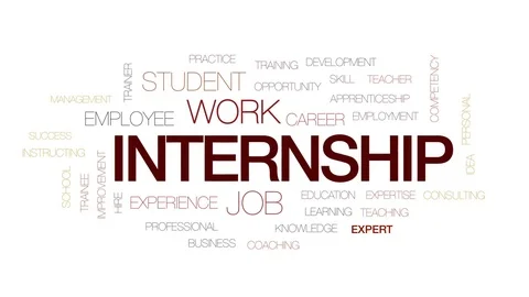 Internship animated word cloud, text des... | Stock Video | Pond5