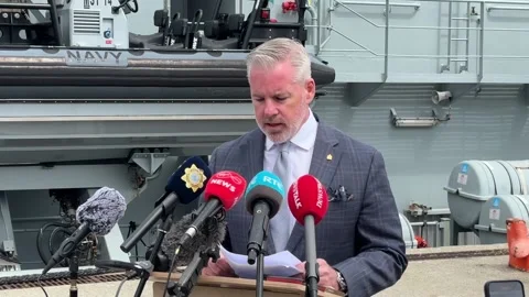 Interpol chief speaks on Ireland's large... | Stock Video | Pond5