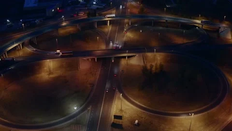 Intersection circle transport junction a... | Stock Video | Pond5