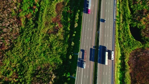 Interstate Bus Entry Ramp in Illinois: N... | Stock Video | Pond5