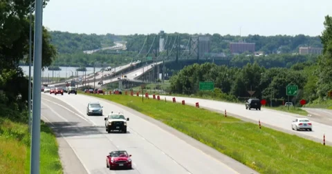 Interstate Highway - Summer - Green Gras... | Stock Video | Pond5