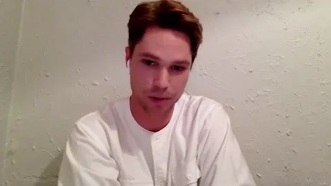 Interview with actor Kai Luke Brummer ta... | Stock Video | Pond5