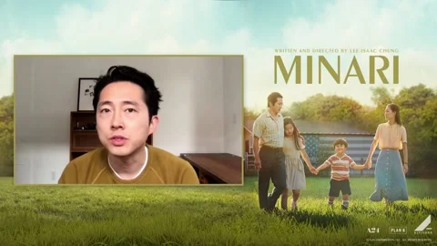 Interview with actor Steven Yeun talking... | Stock Video | Pond5