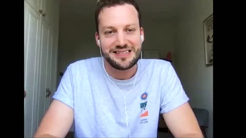 Interview with famous actor Ben Sharrock... | Stock Video | Pond5