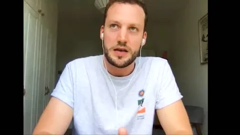 Interview with famous actor Ben Sharrock... | Stock Video | Pond5