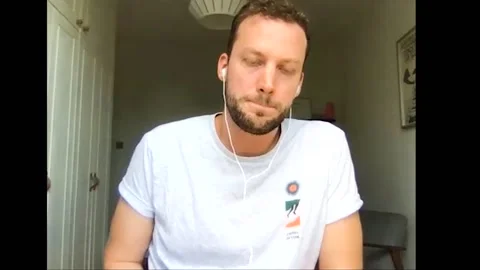 Interview with famous actor Ben Sharrock... | Stock Video | Pond5