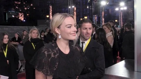 Interview with Margot Robbie at red carp... | Stock Video | Pond5