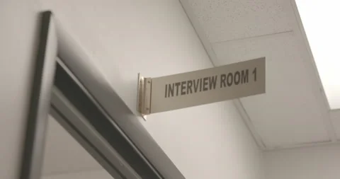 Interview Room Door Closes 4K | Stock Video | Pond5