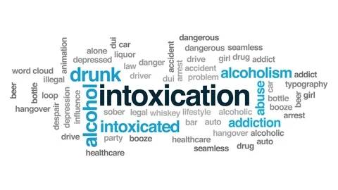 Intoxication animated word cloud. Kineti... | Stock Video | Pond5