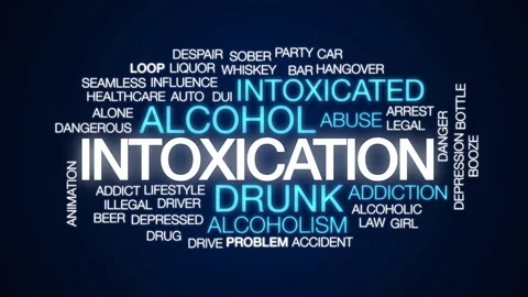 Intoxication animated word cloud. Kineti... | Stock Video | Pond5