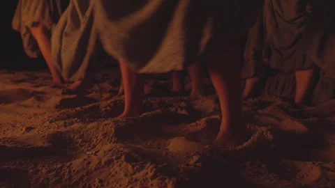 Intriguing ritual dance with bare feet s... | Stock Video | Pond5