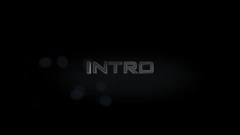 Intro 3D title metal text on black alpha... | Stock Video | Pond5