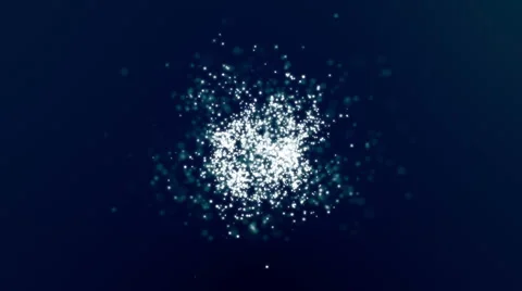 Intro with explosion of particles and le... | Stock Video | Pond5