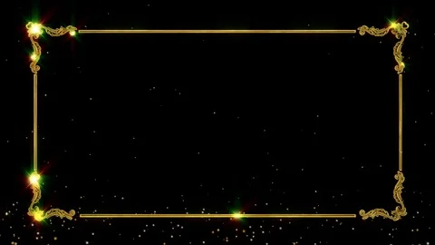 INTRO FRAME GOLD WEDDING VIDEO BACKGROUN... | Stock Video | Pond5