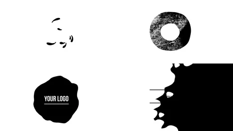 Intro logo black and white background | Stock Video | Pond5