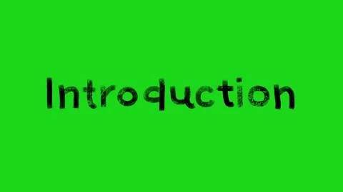 Introduction text animation on green scr... | Stock Video | Pond5