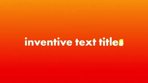 Inventive Text Titles ~ After Effects Template #166155621