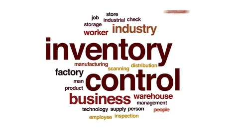 Inventory control animated word cloud, t... | Stock Video | Pond5