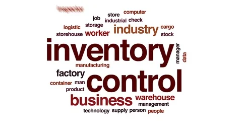 Inventory control animated word cloud, t... | Stock Video | Pond5