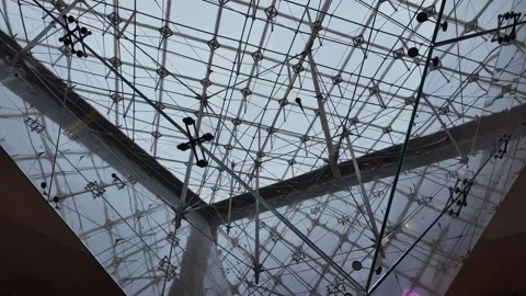 Inverted Pyramid at the Louvre Museum, m... | Stock Video | Pond5