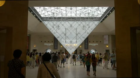 The Inverted Pyramid at the Louvre Museu... | Stock Video | Pond5