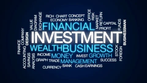 Investment animated word cloud, text des... | Stock Video | Pond5