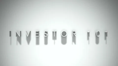 investor 101 3D title animation white te... | Stock Video | Pond5
