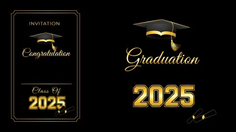 invitation frame graduation class of 202... | Stock Video | Pond5